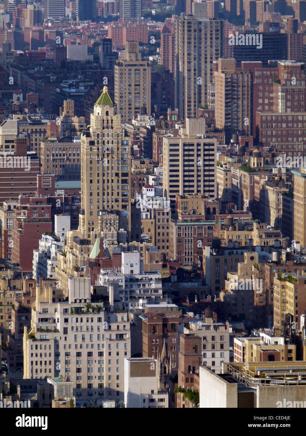 Urban landscape in Manhattan – view from Rockefeller Center to the ...