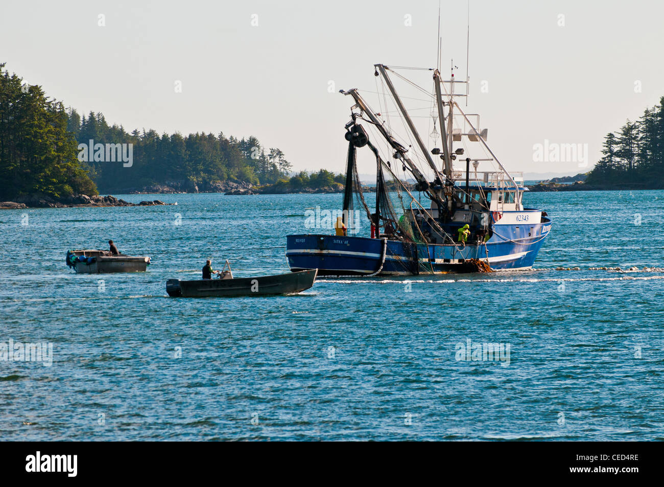 Salmon Purse Seine fishing, Sitka, Alaska Stock Photo - Alamy
