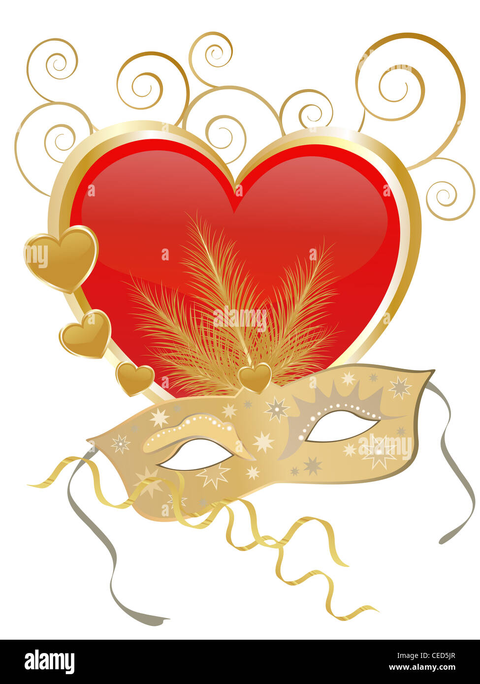 Heart and mask Stock Photo - Alamy
