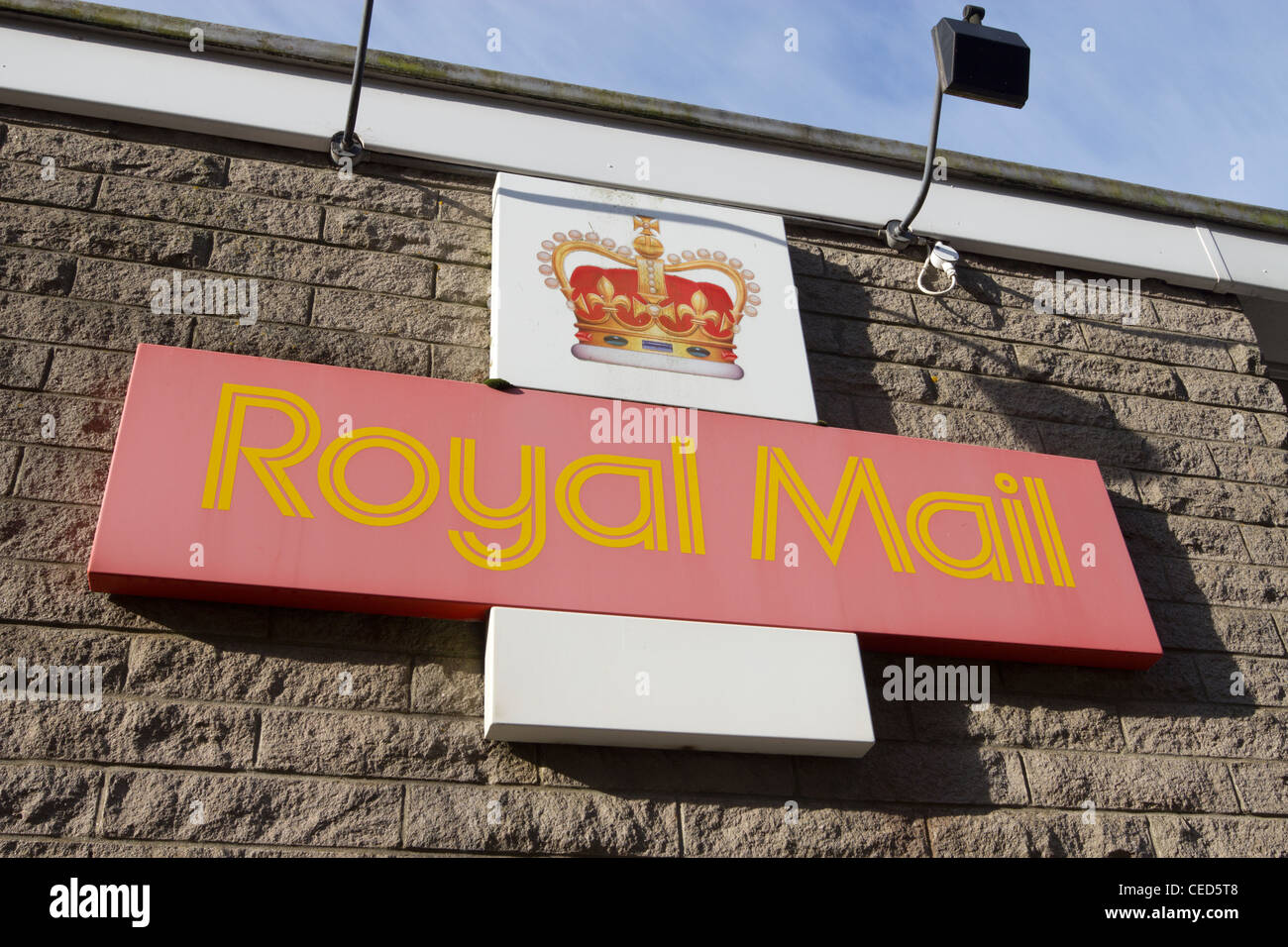 Big Royal Mail sign outside Penzance Delivery Office Stock Photo - Alamy