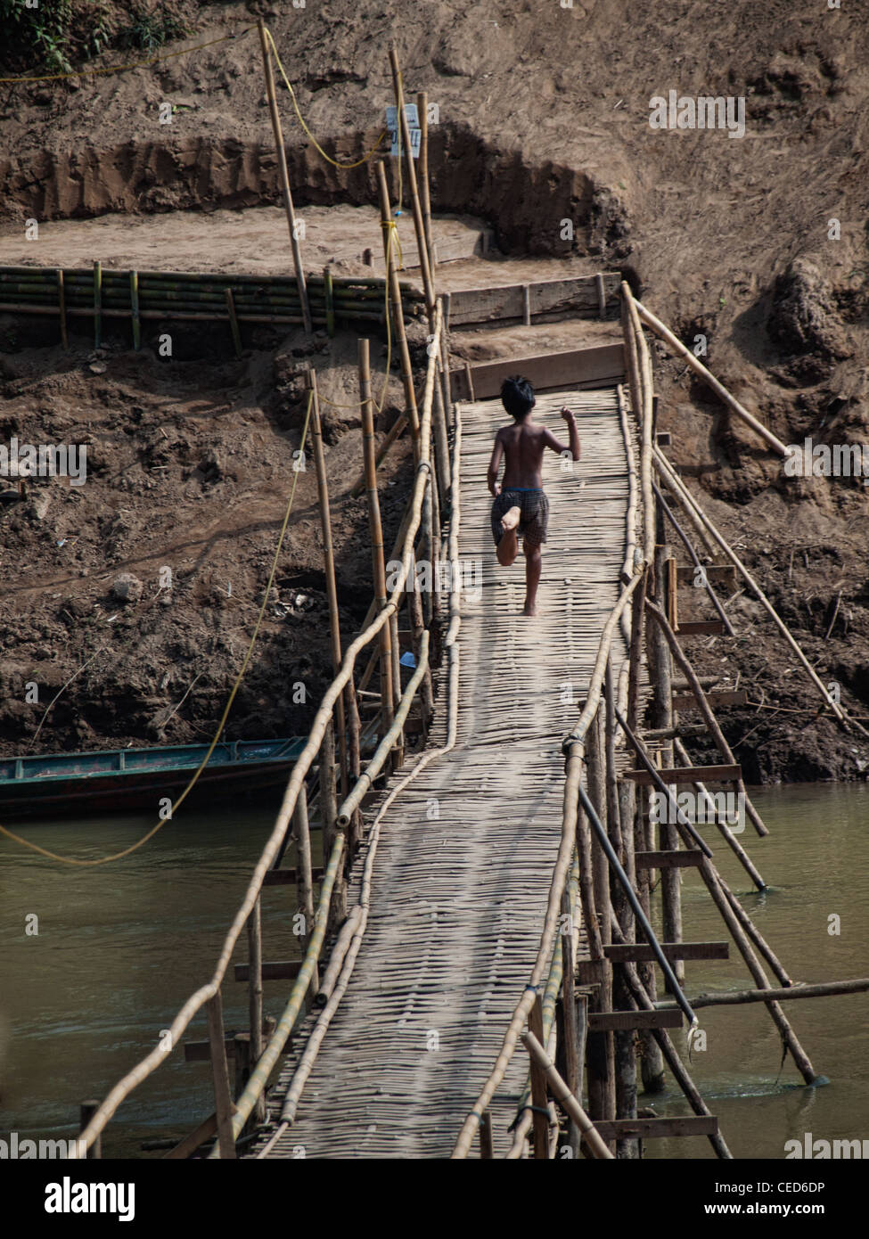 Running on bridge Stock Photo - Alamy