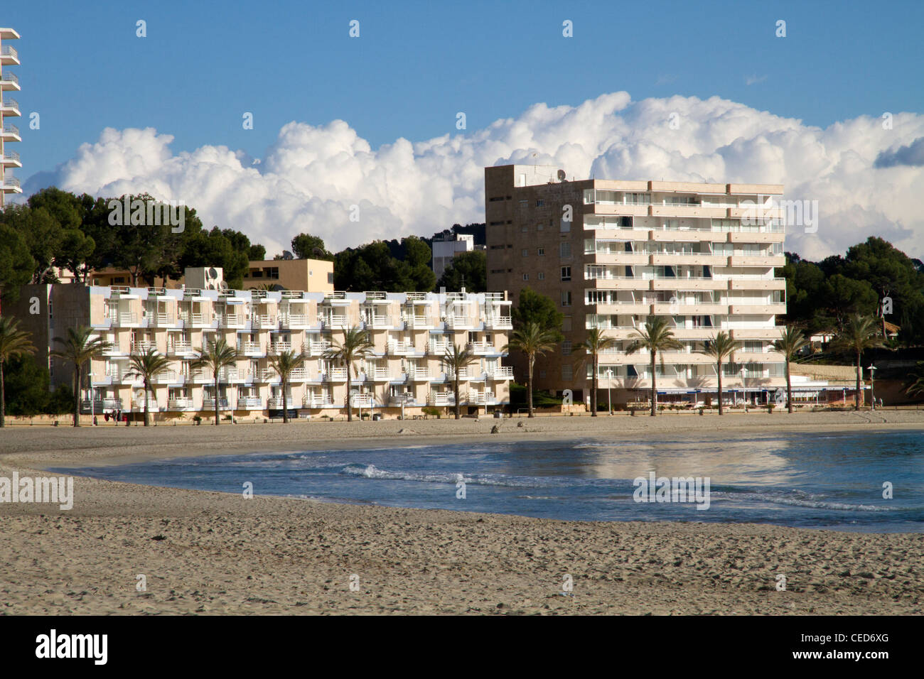 Paguera beach sea view west side of Majorca Mallorca Balearic islands ...