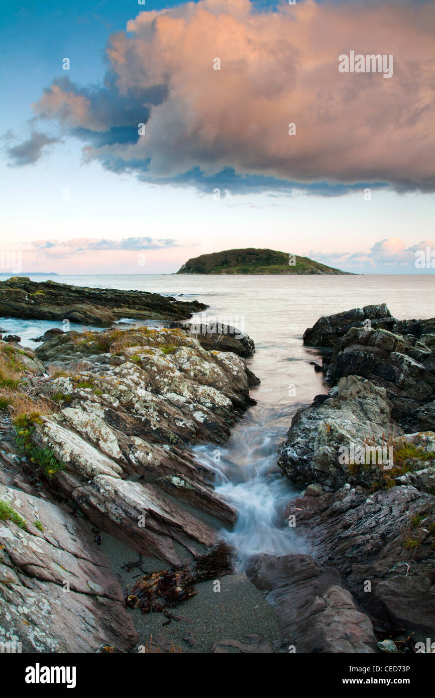 Hannafore Point looking at Looe Island; Looe; Cornwall; UK Stock Photo ...