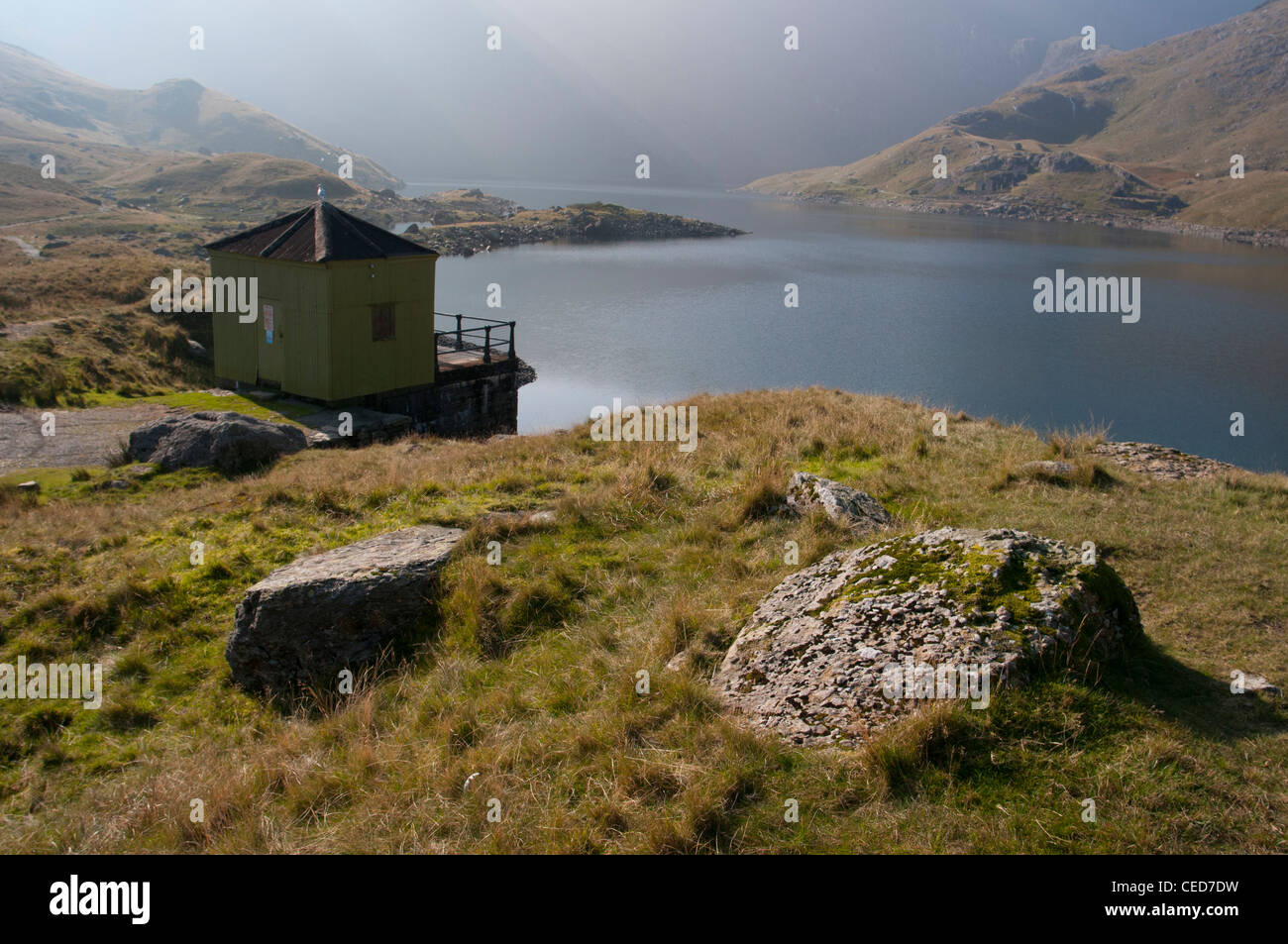 a landscape of snowdonia north wales taken from the miners path Stock ...