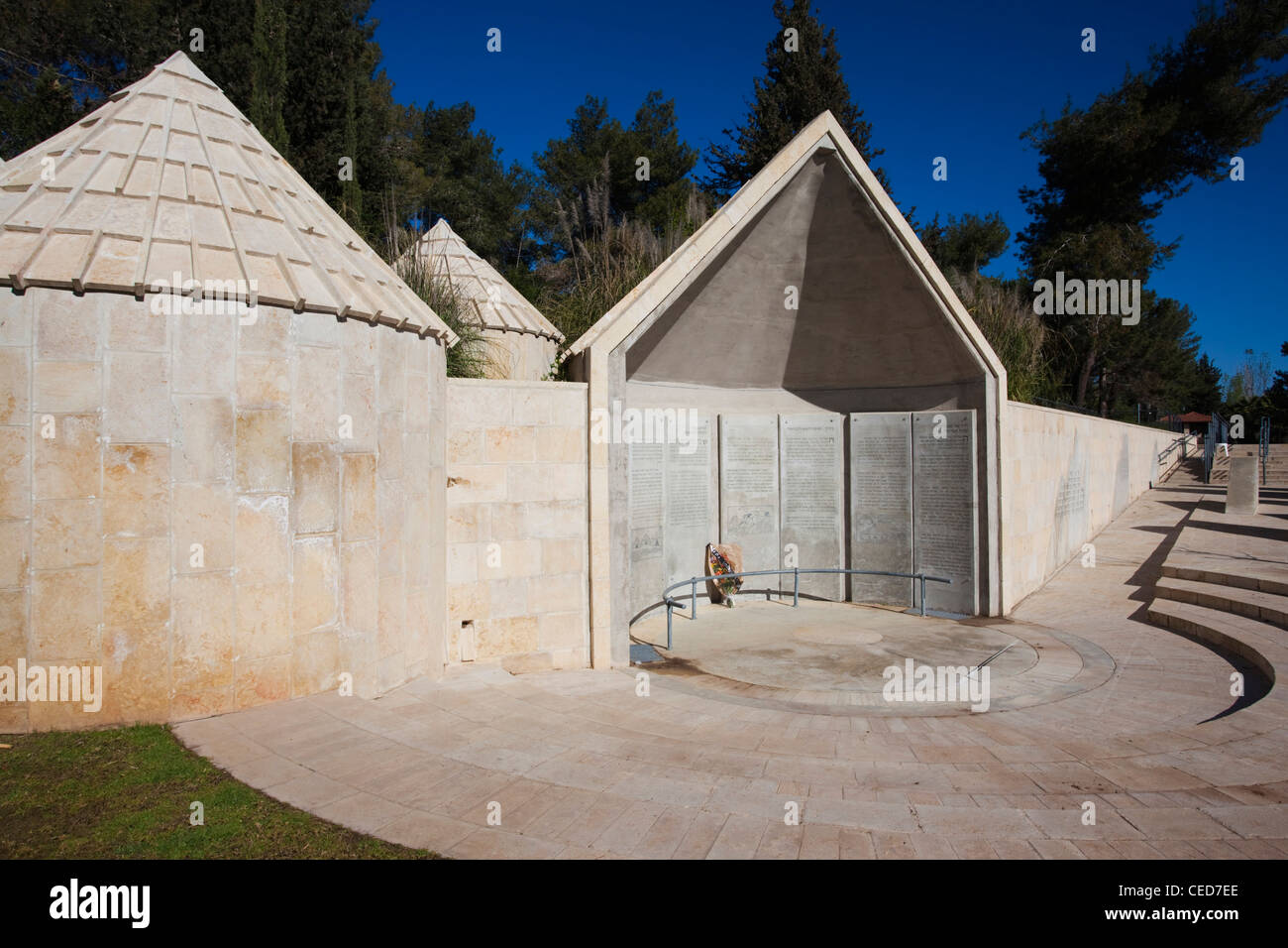 Israel, Jerusalem, Mt. Herzl, Memorial to Ethiopian Jews who perished ...