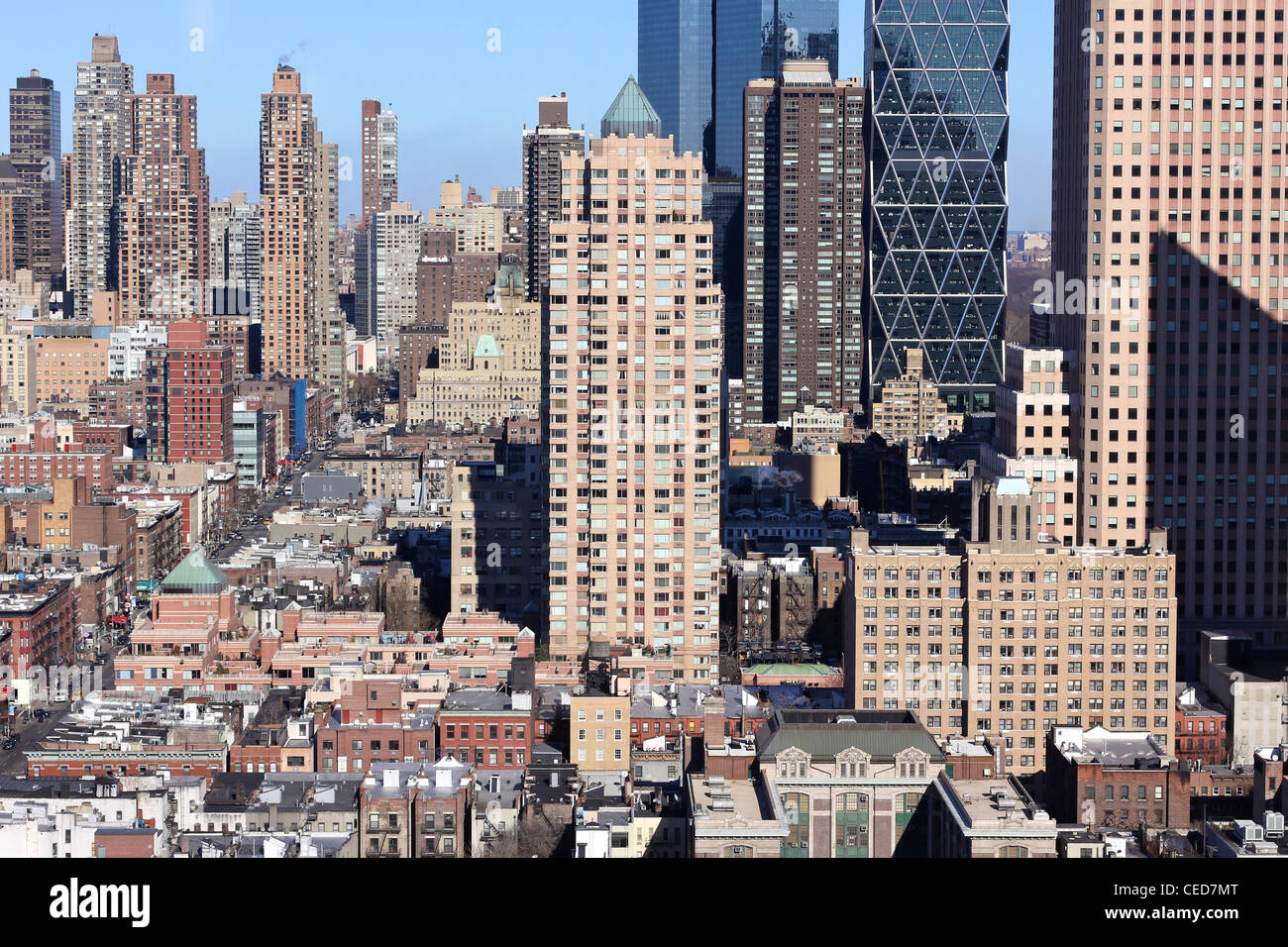 A view North from the 40th floor of an apartment building in midtown ...