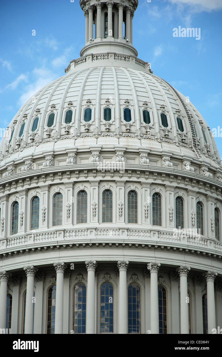 Outdoor closeup view of US Capitol in Washington DC Stock Photo - Alamy