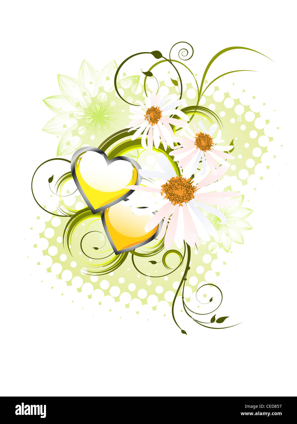 Floral heart design Stock Photo - Alamy