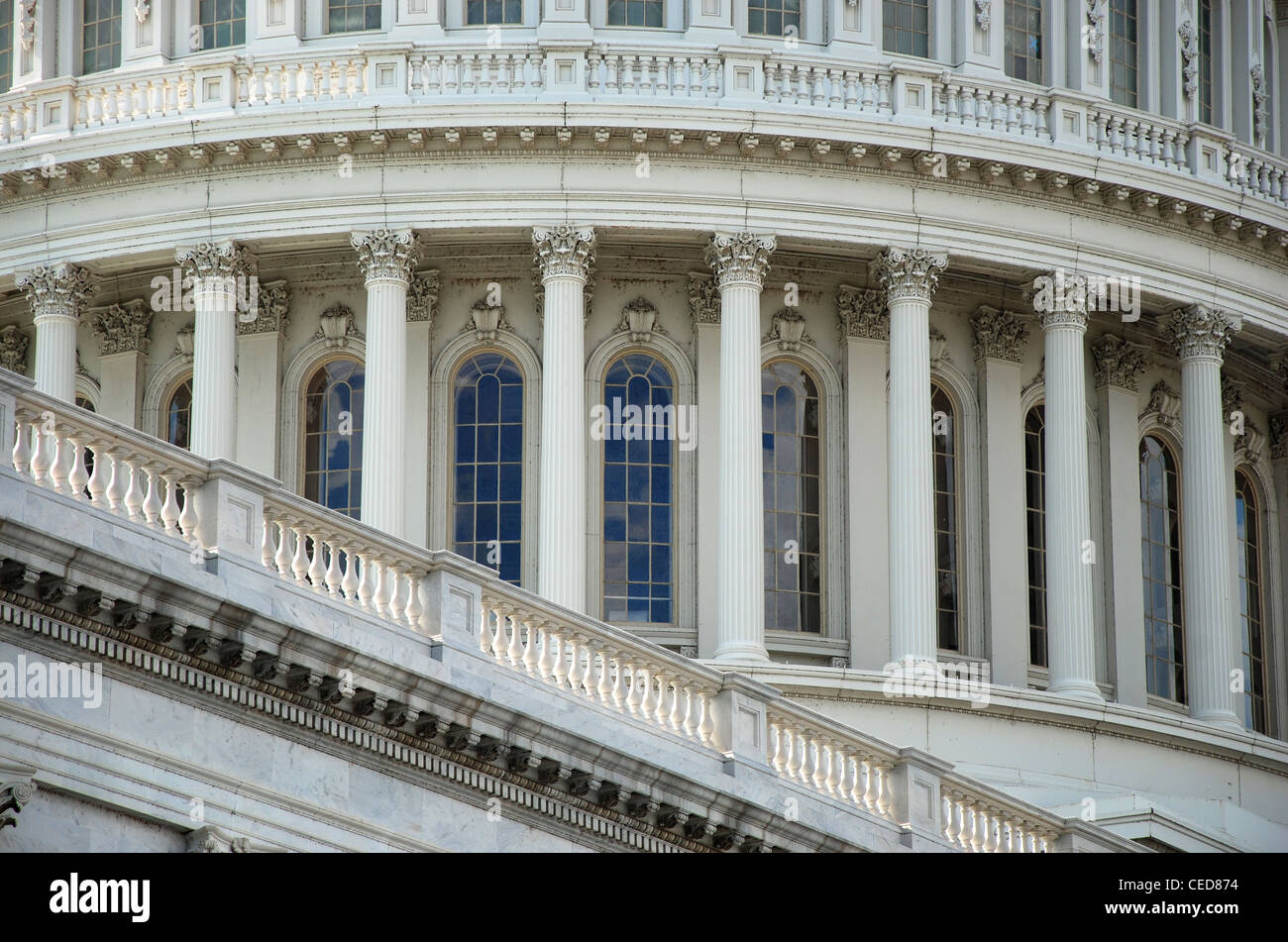 Outdoor closeup view of US Capitol in Washington DC Stock Photo - Alamy