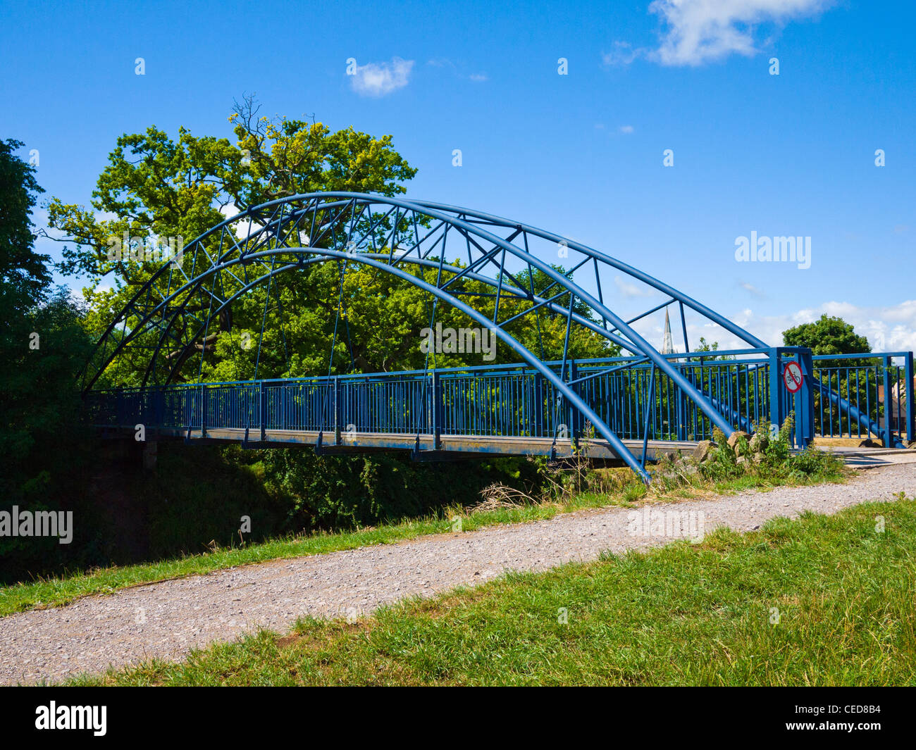 The Millennium Bridge over the River Yeo at Congresbury, North Somerset ...