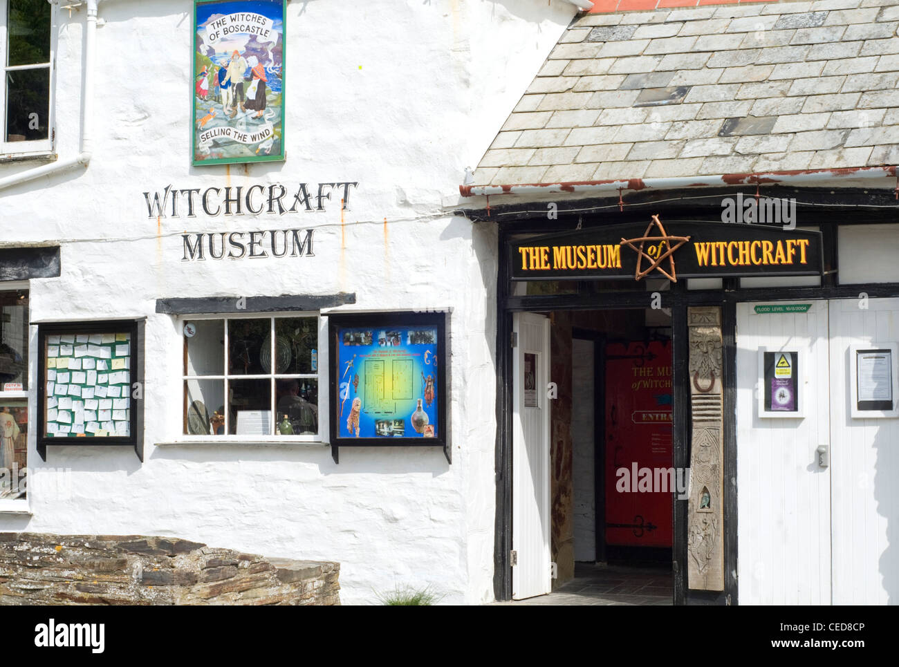 Exterior of the Museum of Witchcraft in the village of Boscastle ...
