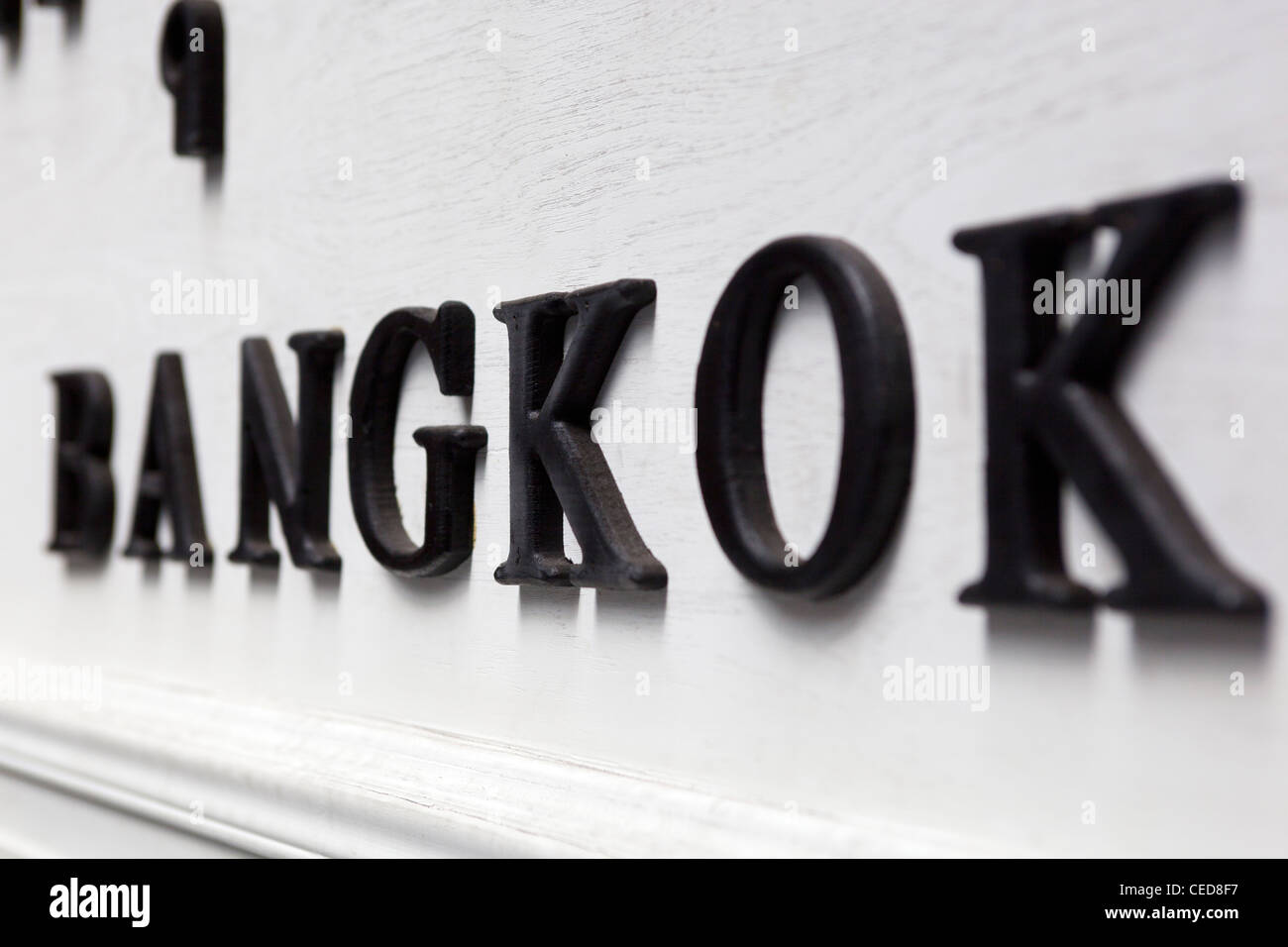 Bangkok Sign at Hualamphong Railway Station Stock Photo - Alamy