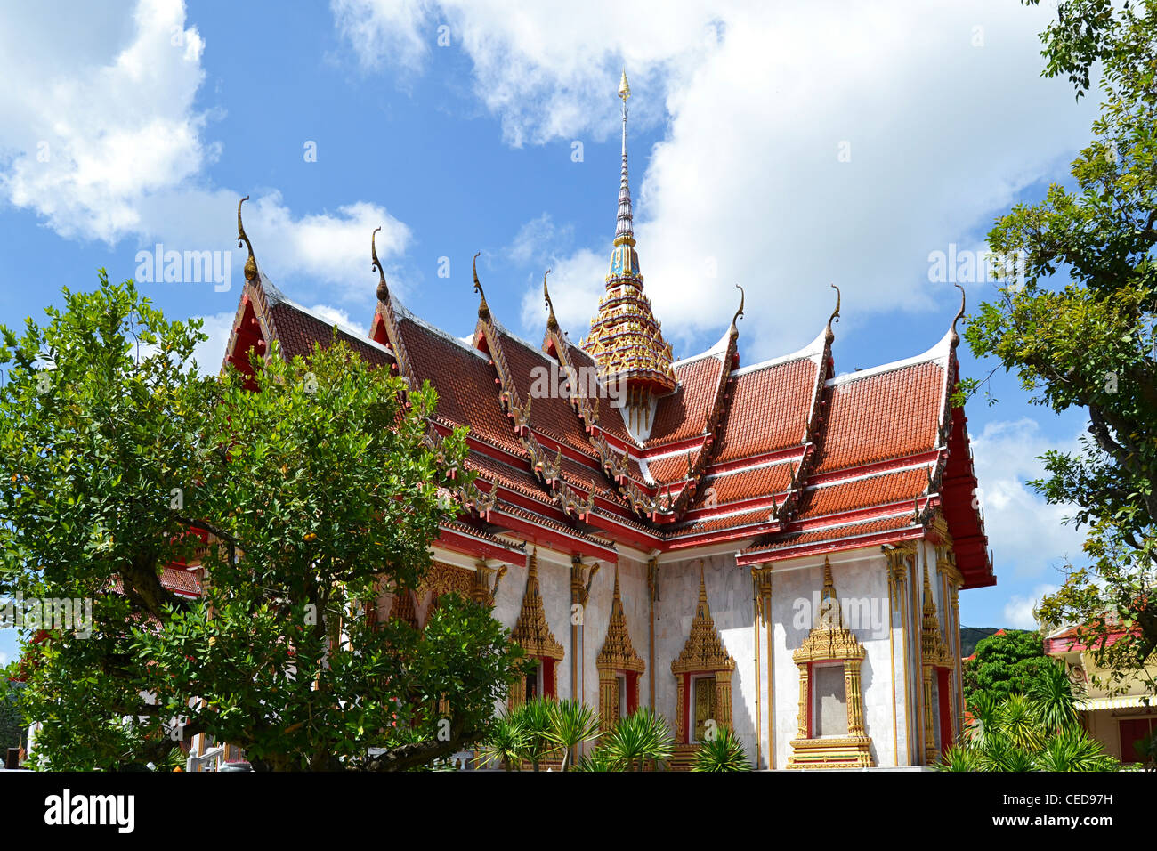 Temple Wat Chalong, the largest and most prominent of the 29 Buddhist ...