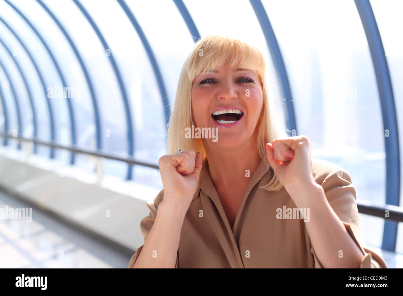 Woman fists expressive hi-res stock photography and images - Alamy