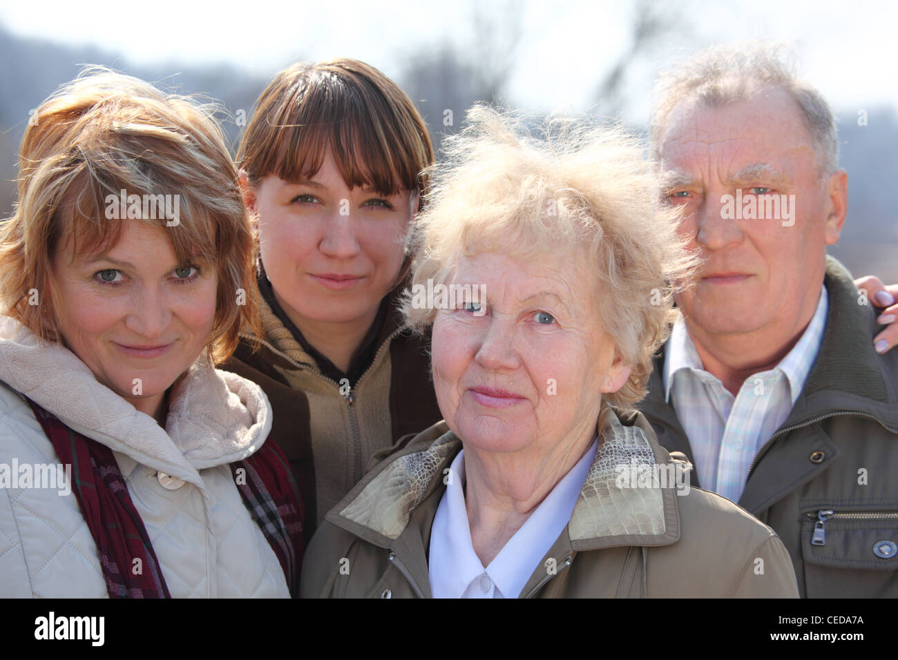Three generations of one family Stock Photo - Alamy
