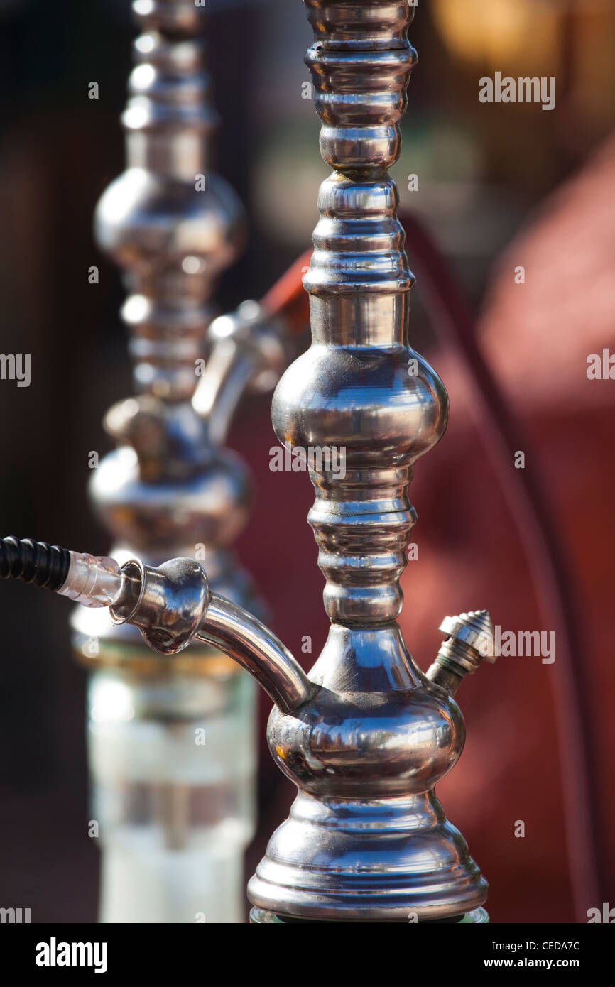 Israel, The Negev, Eilat, Red Sea beachfront, sheesha water pipes Stock ...