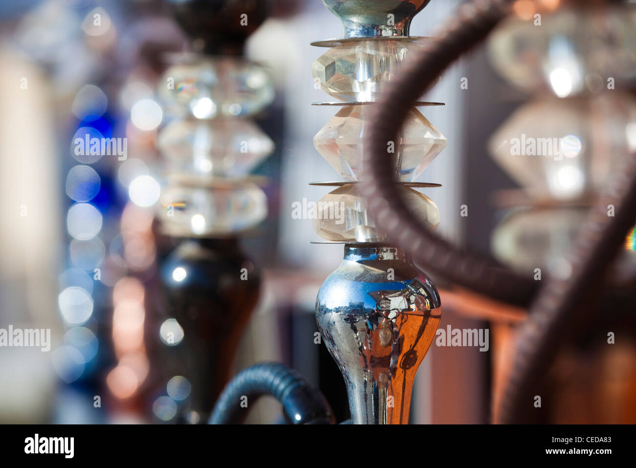 Israel, The Negev, Eilat, Red Sea beachfront, sheesha water pipes Stock ...