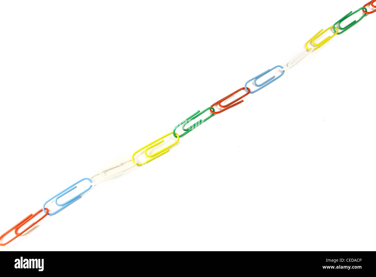 paper clips, on the white background Stock Photo - Alamy