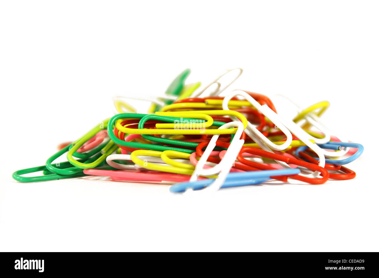 paper clips, on the white background Stock Photo - Alamy