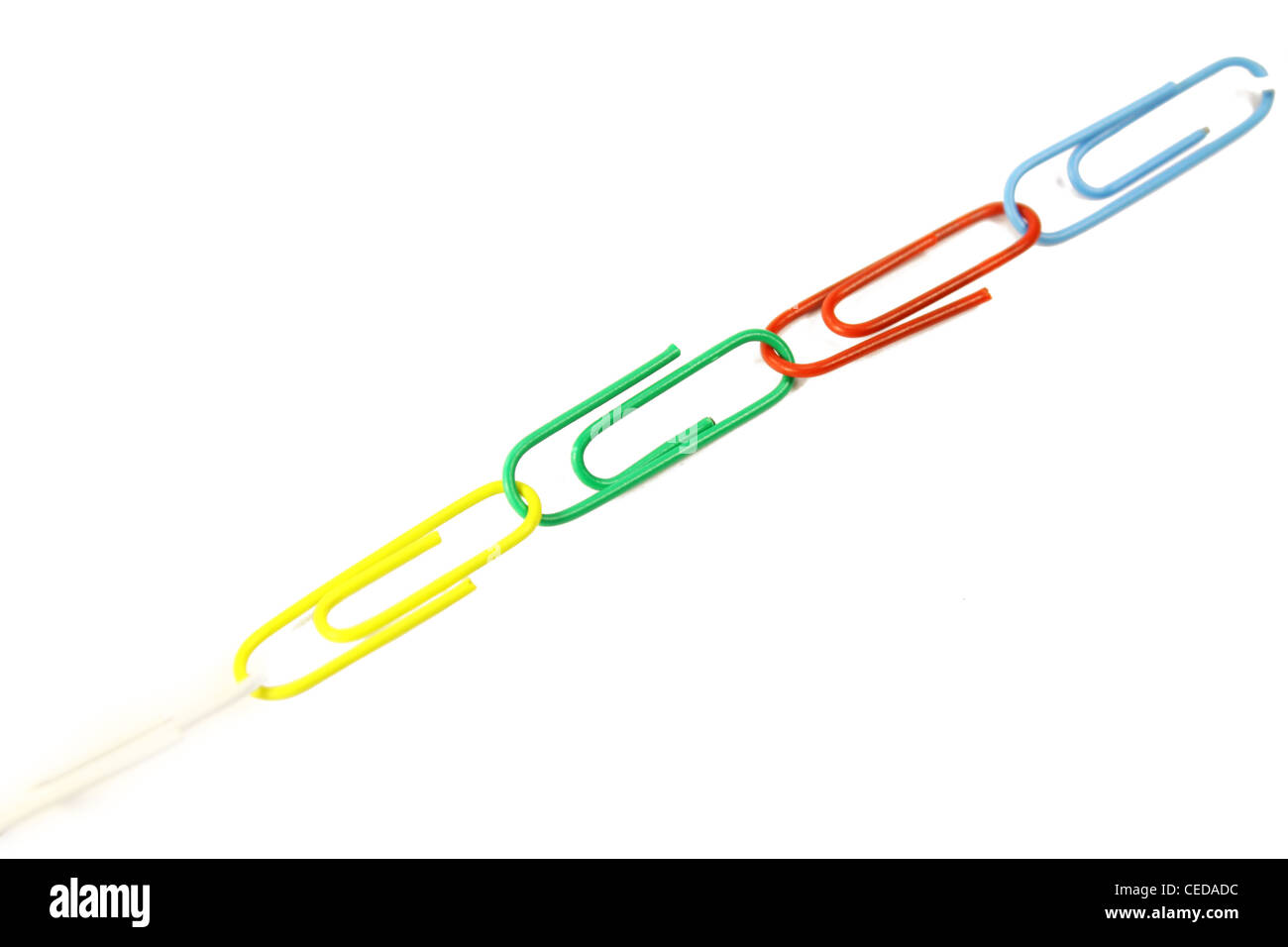 paper clips, on the white background Stock Photo - Alamy