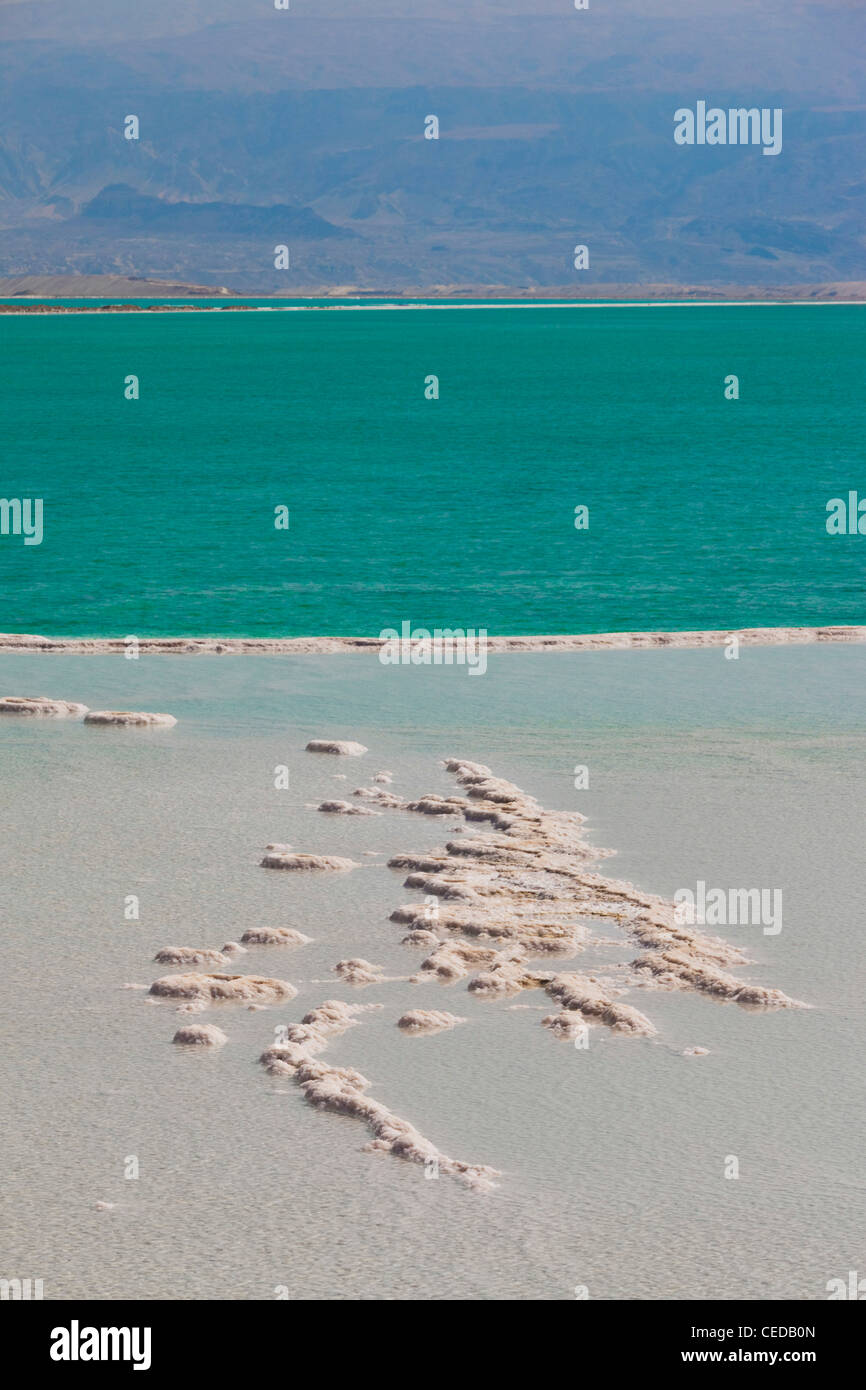 Israel, Dead Sea, Ein Bokek, salt deposits by the Dead Sea Stock Photo - Alamy