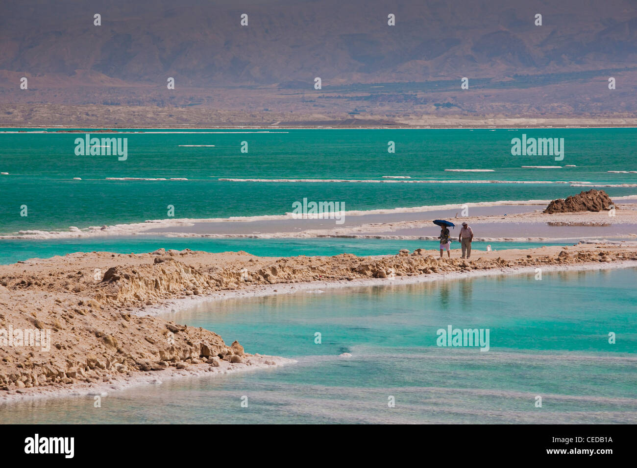 Israel, Dead Sea, Ein Bokek, salt deposits by the Dead Sea Stock Photo - Alamy