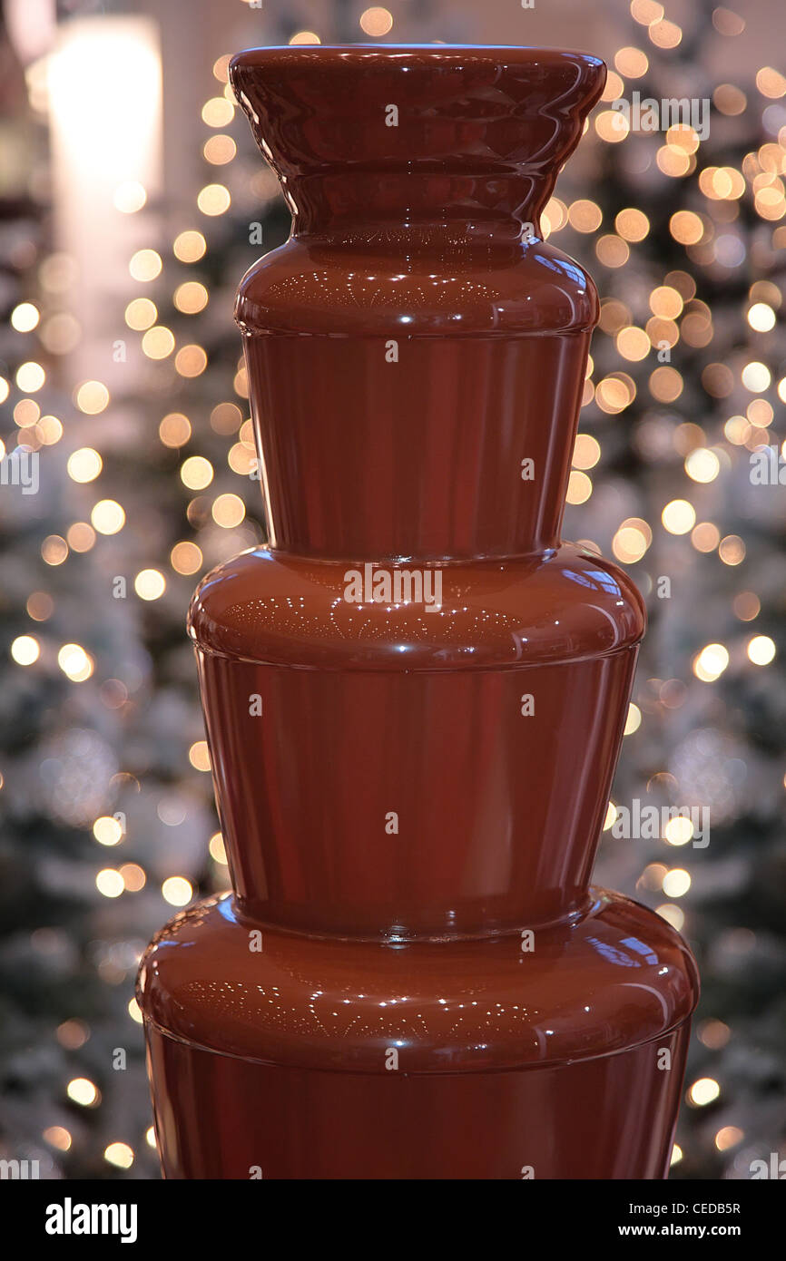 liquid chocolate on garland background Stock Photo - Alamy