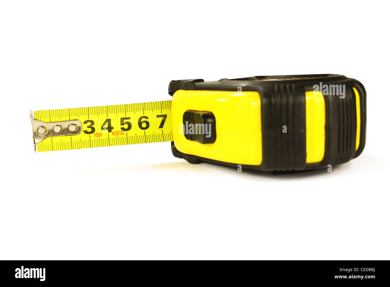 tape meas on the white background Stock Photo - Alamy