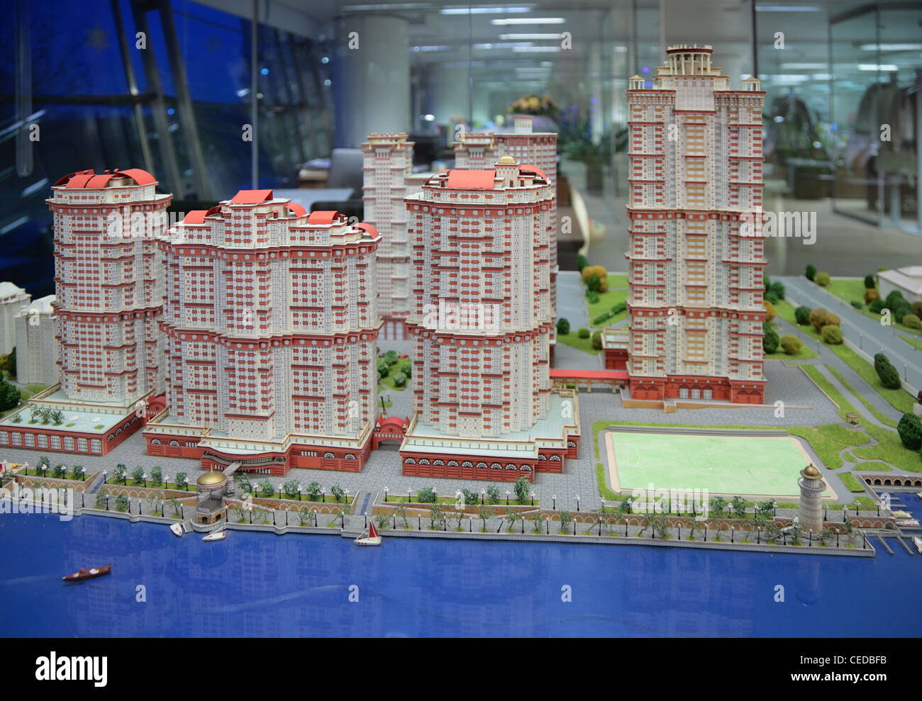 Model of housing complex Stock Photo - Alamy