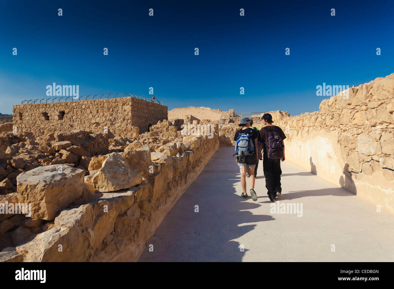Israel, Dead Sea, Masada, ruins at the Masada plateau Stock Photo - Alamy