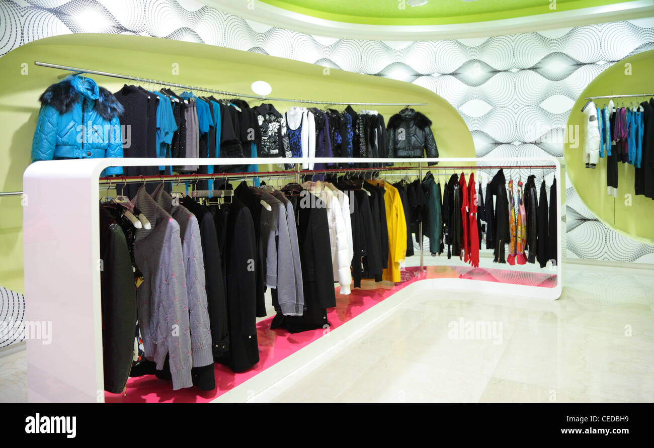 clothes in shop Stock Photo - Alamy