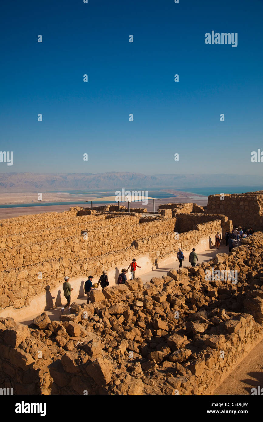Israel, Dead Sea, Masada, ruins at the Masada plateau Stock Photo - Alamy