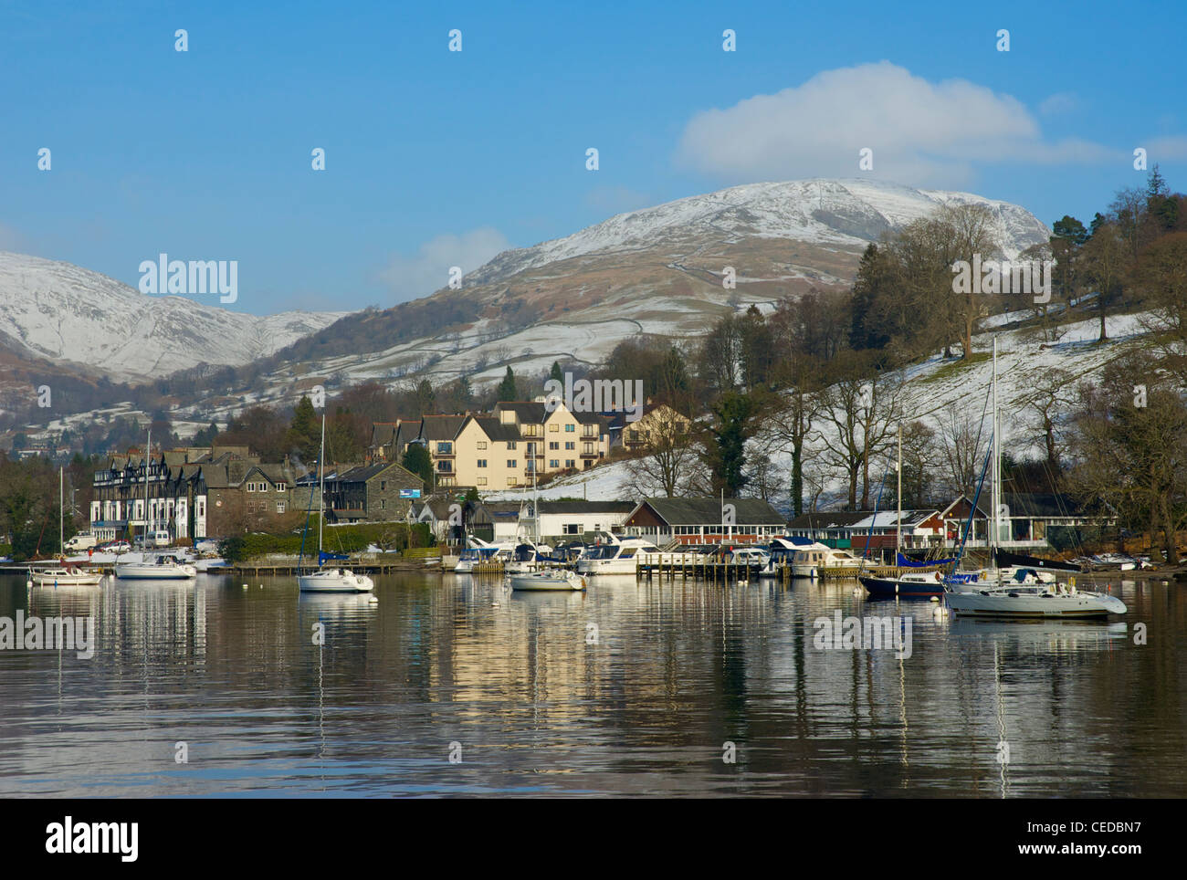 Lake Windermere at Waterhead, Lake District National Park, Cumbria ...