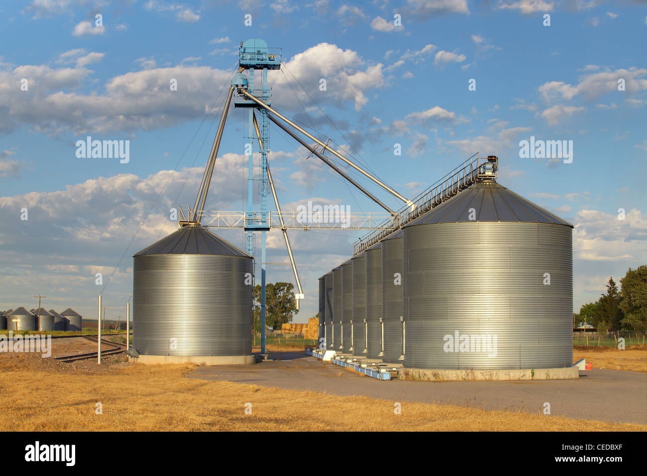Granaries for storing wheat Stock Photo - Alamy