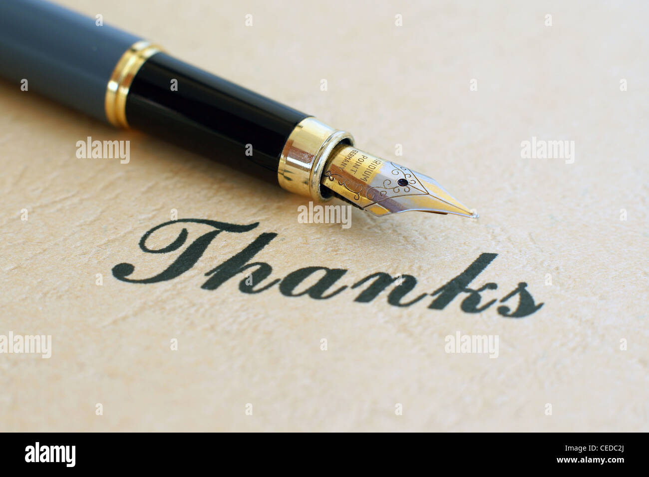 Fountain pen ink thank you hi-res stock photography and images - Alamy