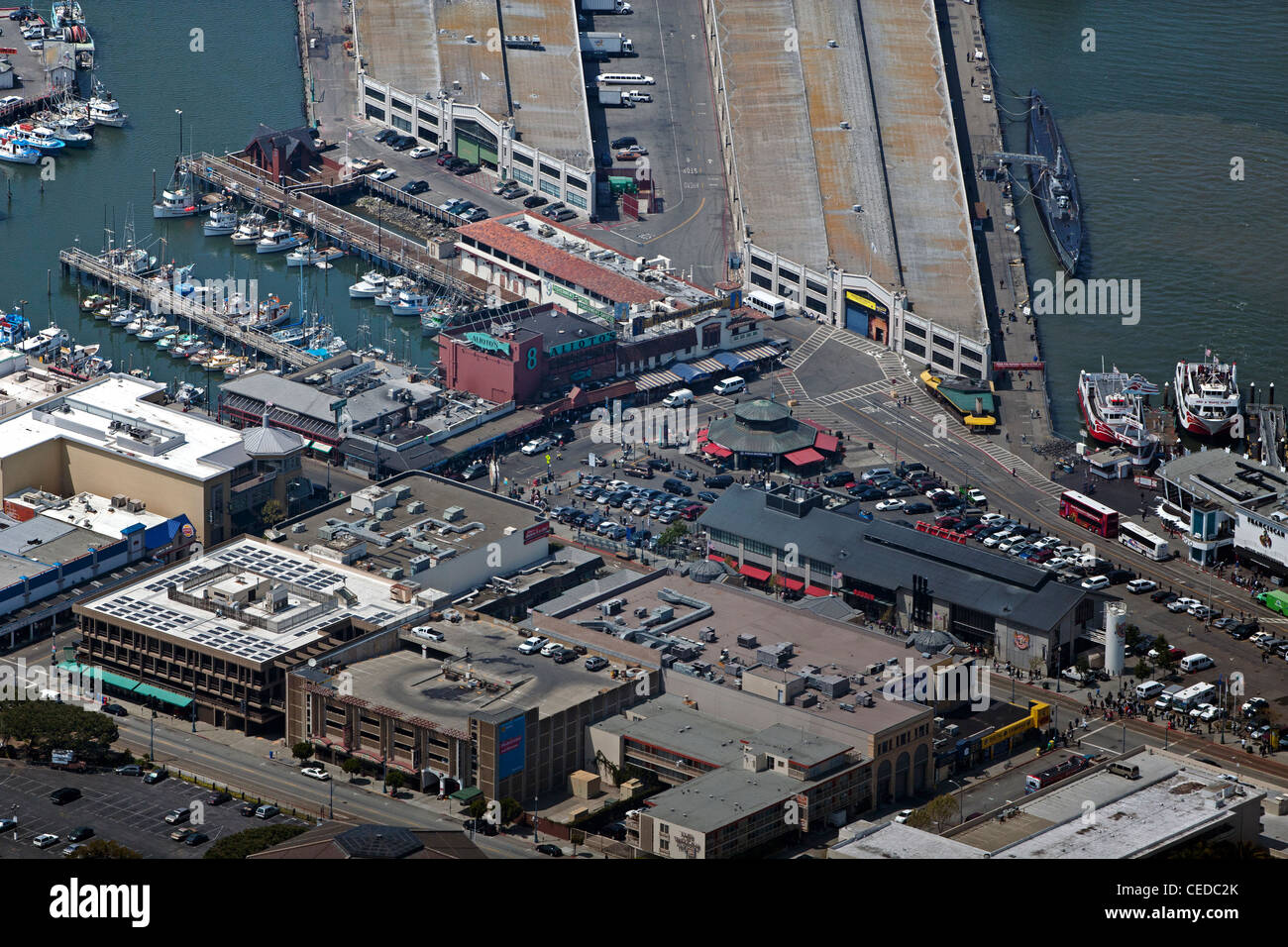 aerial photograph Fisherman's Wharf San Francisco California Stock ...