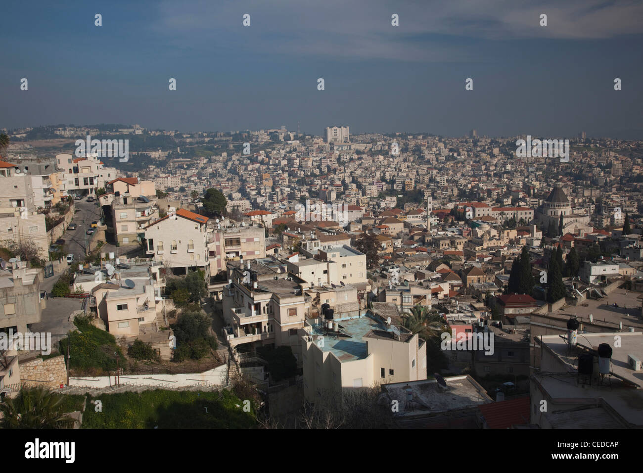 Israel, The Galilee, Nazareth, elevated city view Stock Photo - Alamy
