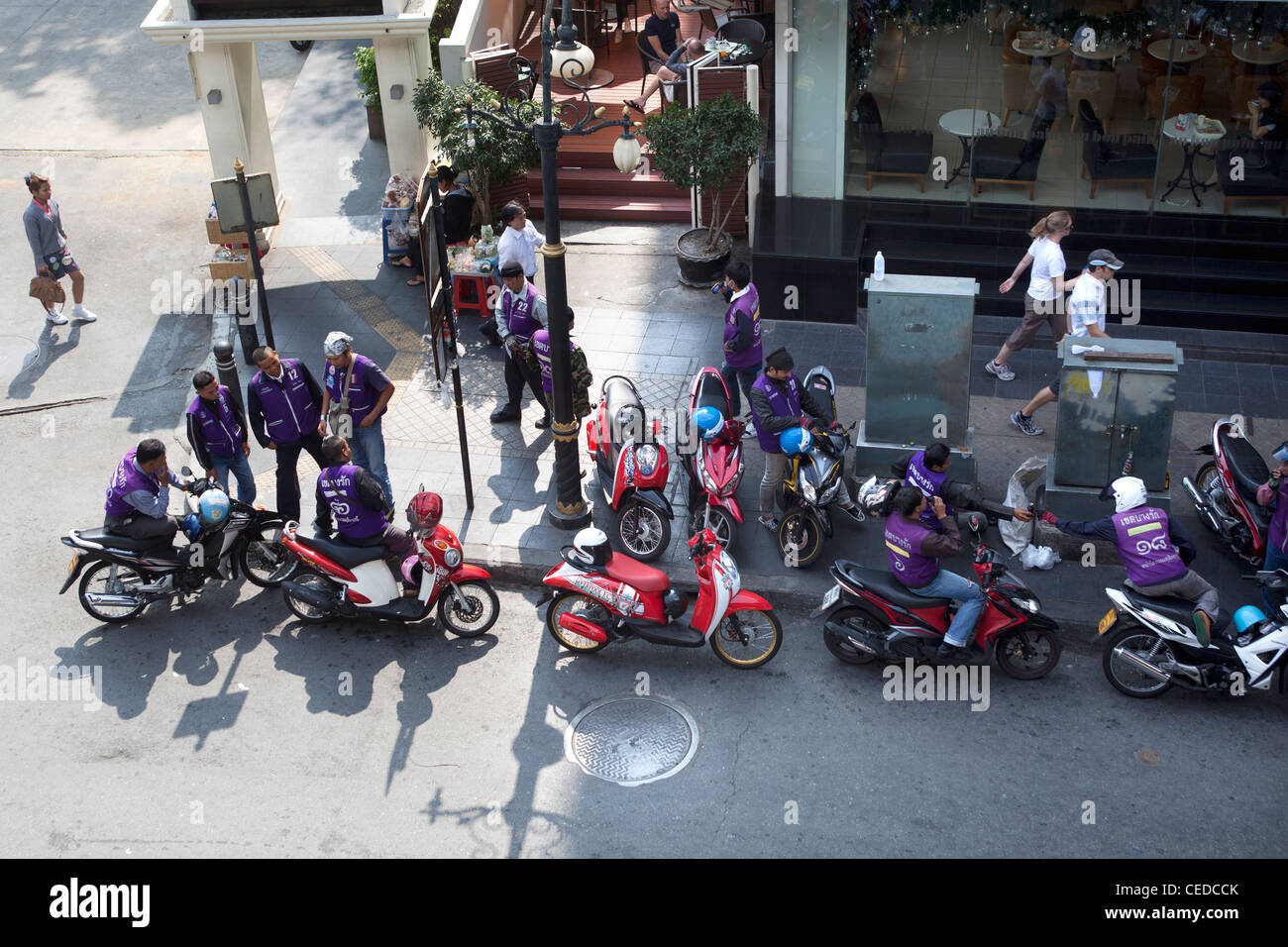Motorcycle Taxis Bangkok Stock Photo - Alamy