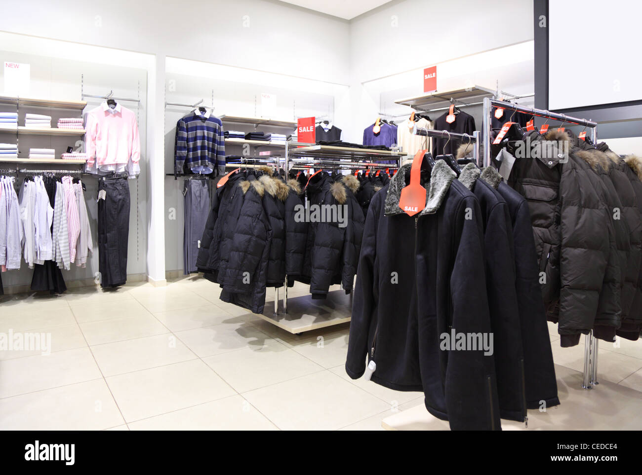 shop with upper clothes Stock Photo - Alamy