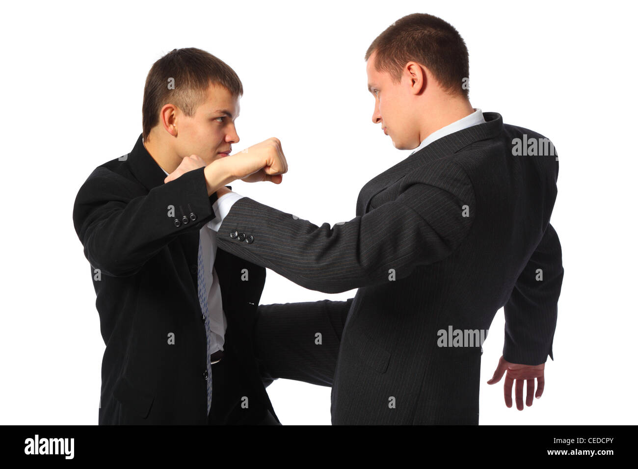 Two fighting businessmen Stock Photo - Alamy