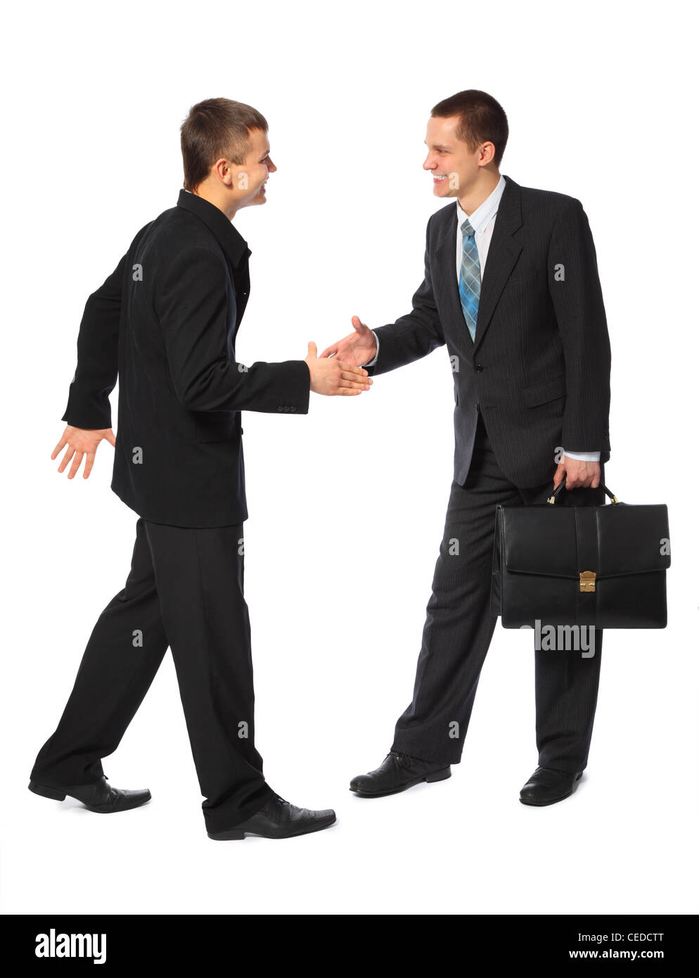 Two people greet Cut Out Stock Images & Pictures - Alamy