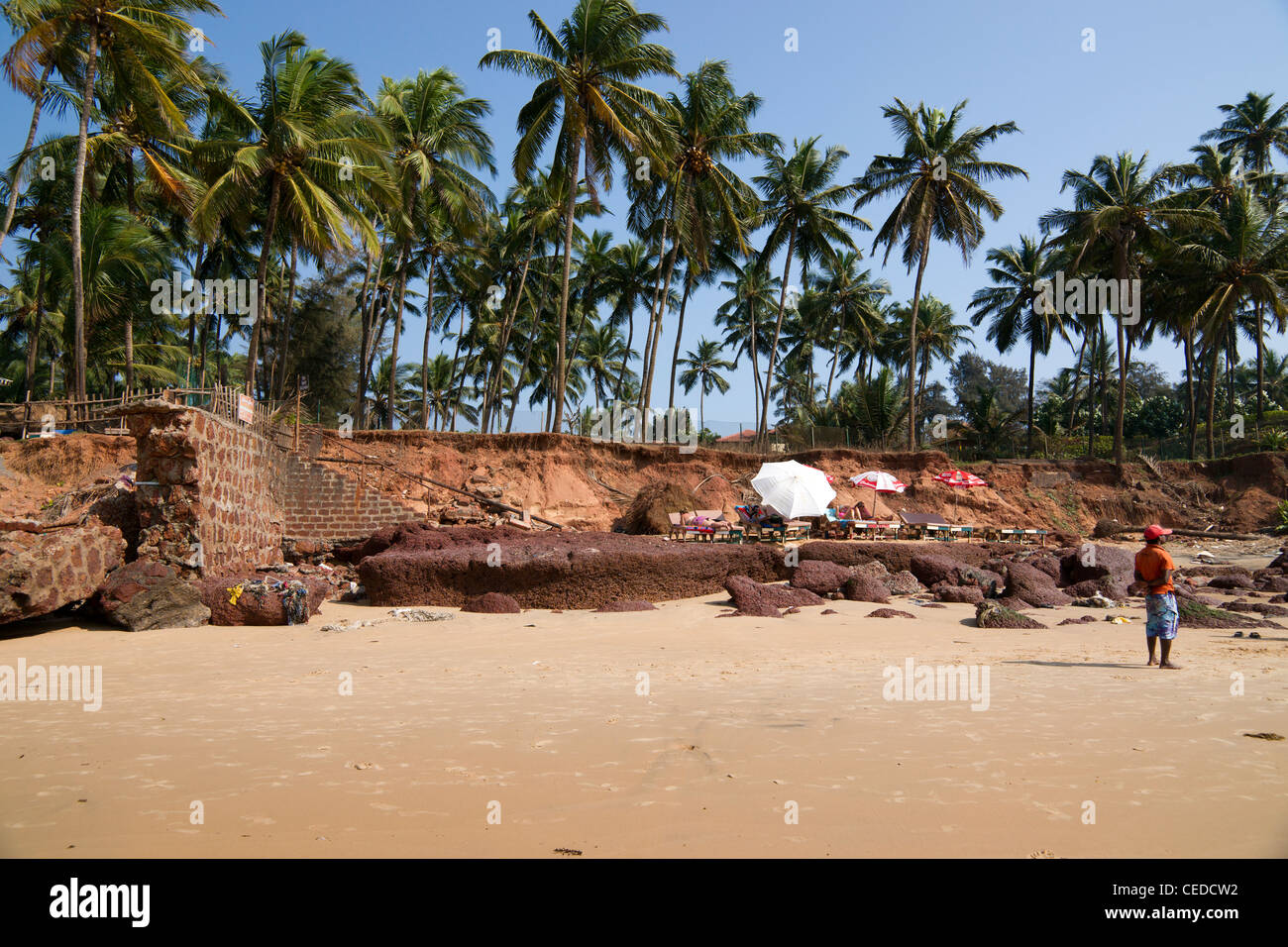 Coastal erosion at Sinquerim, Goa, India Stock Photo - Alamy