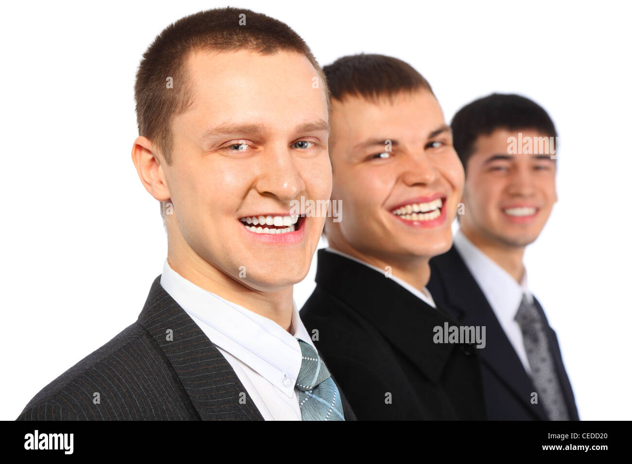 Three laughing businessmen Stock Photo - Alamy