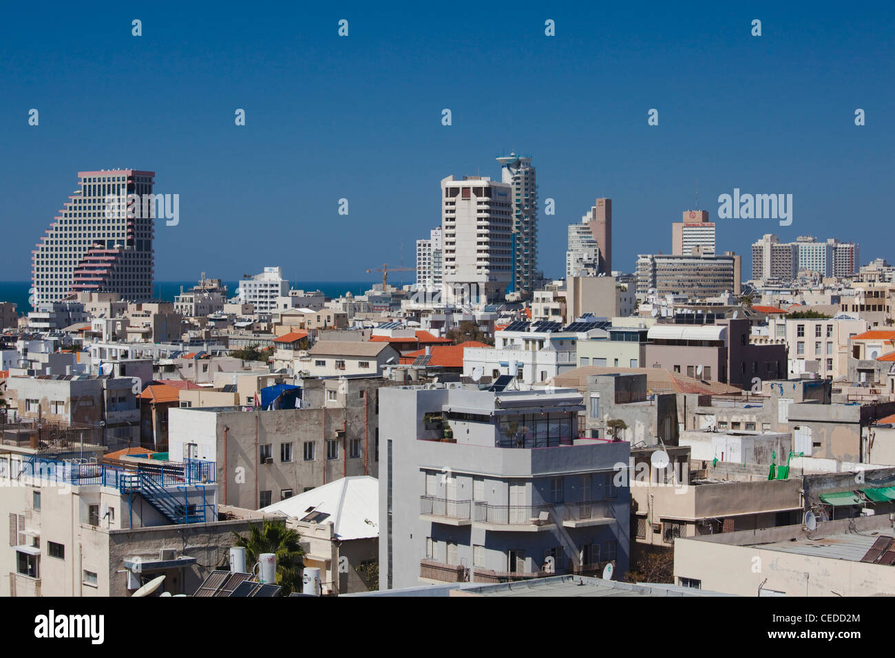 Israel, Tel Aviv, elevated view of downtown Stock Photo - Alamy