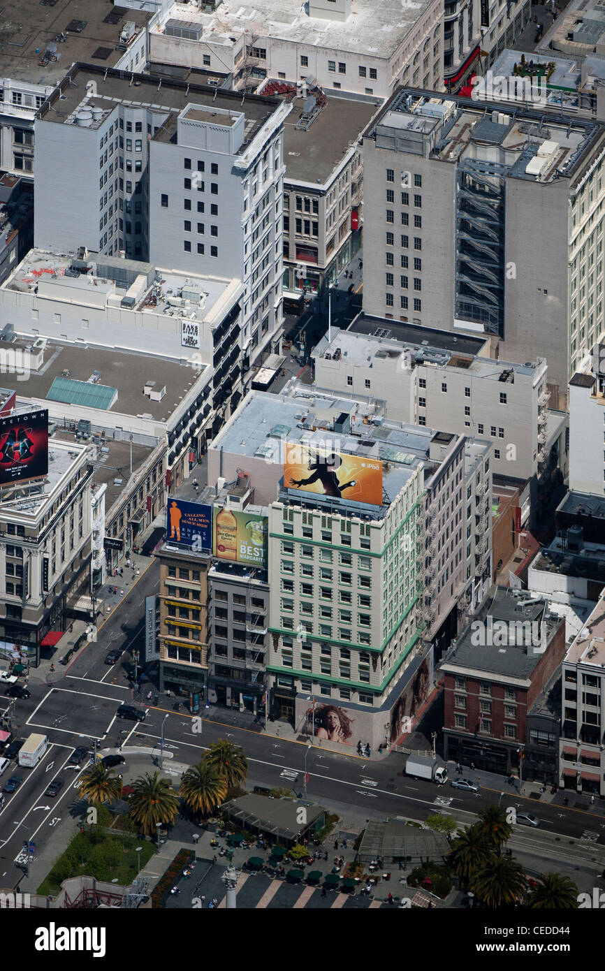 aerial photograph Union Square San Francisco, California Stock Photo ...