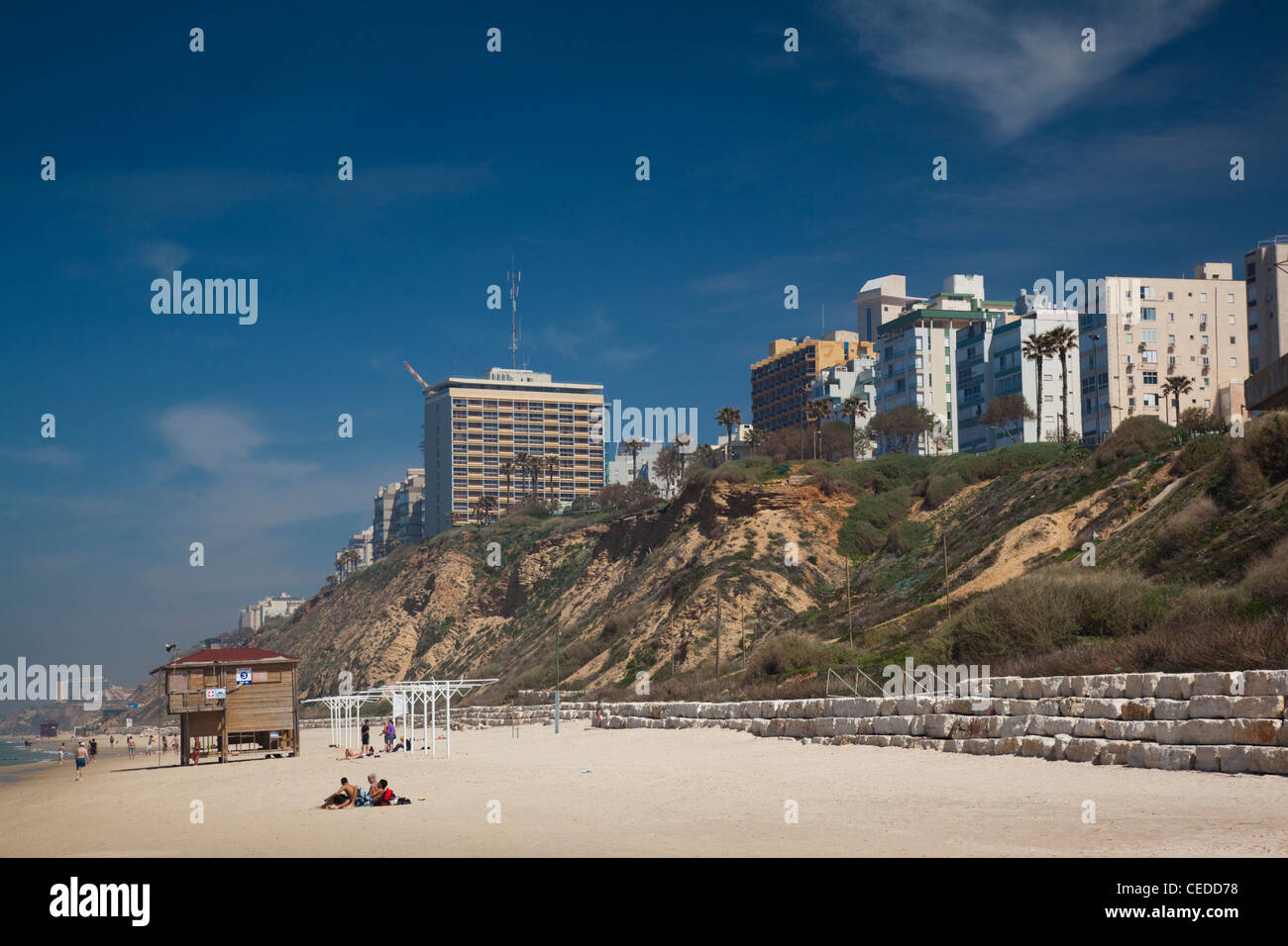 Israel, North Coast, Netanya, beach view Stock Photo - Alamy