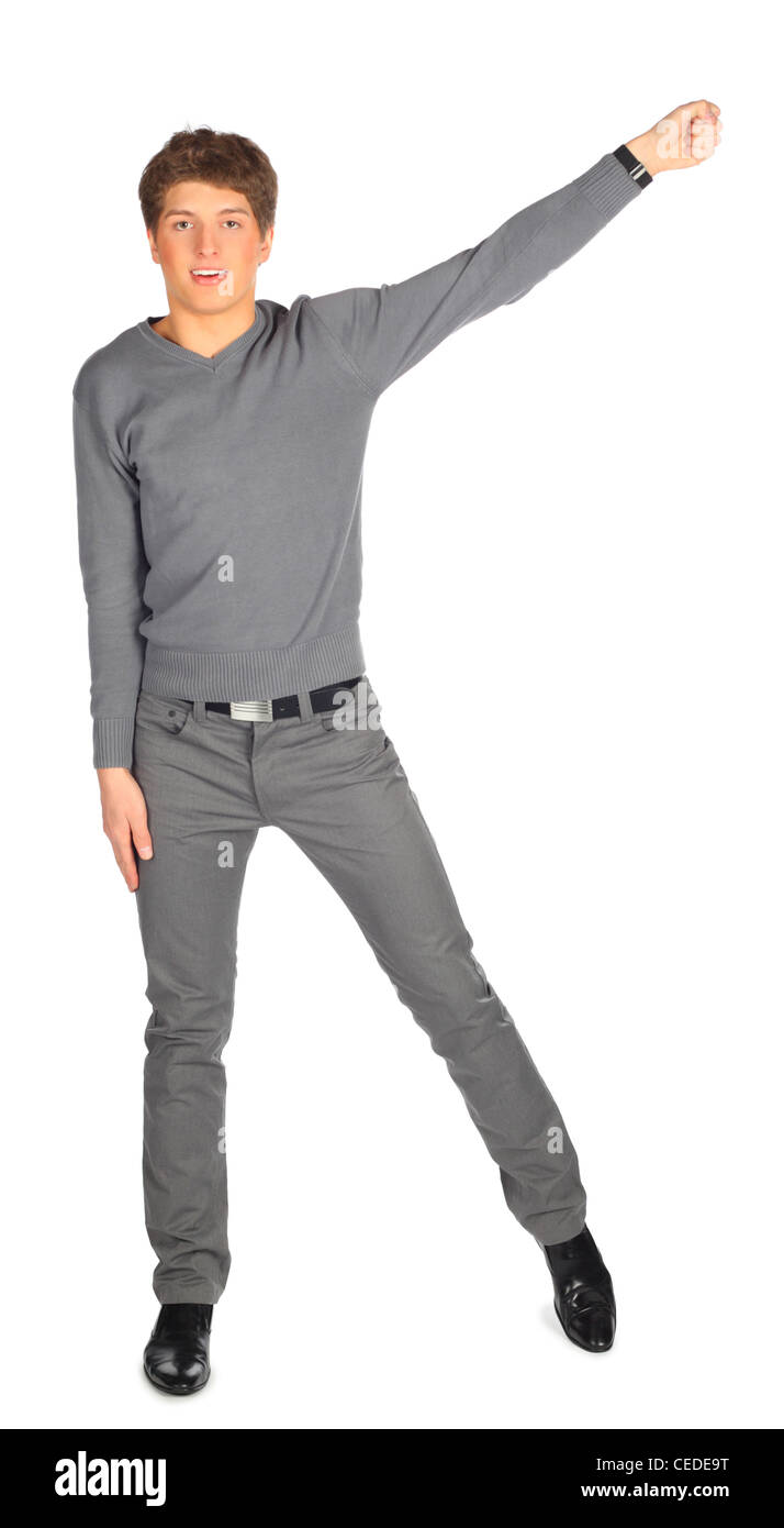 young man represent letter K Stock Photo - Alamy