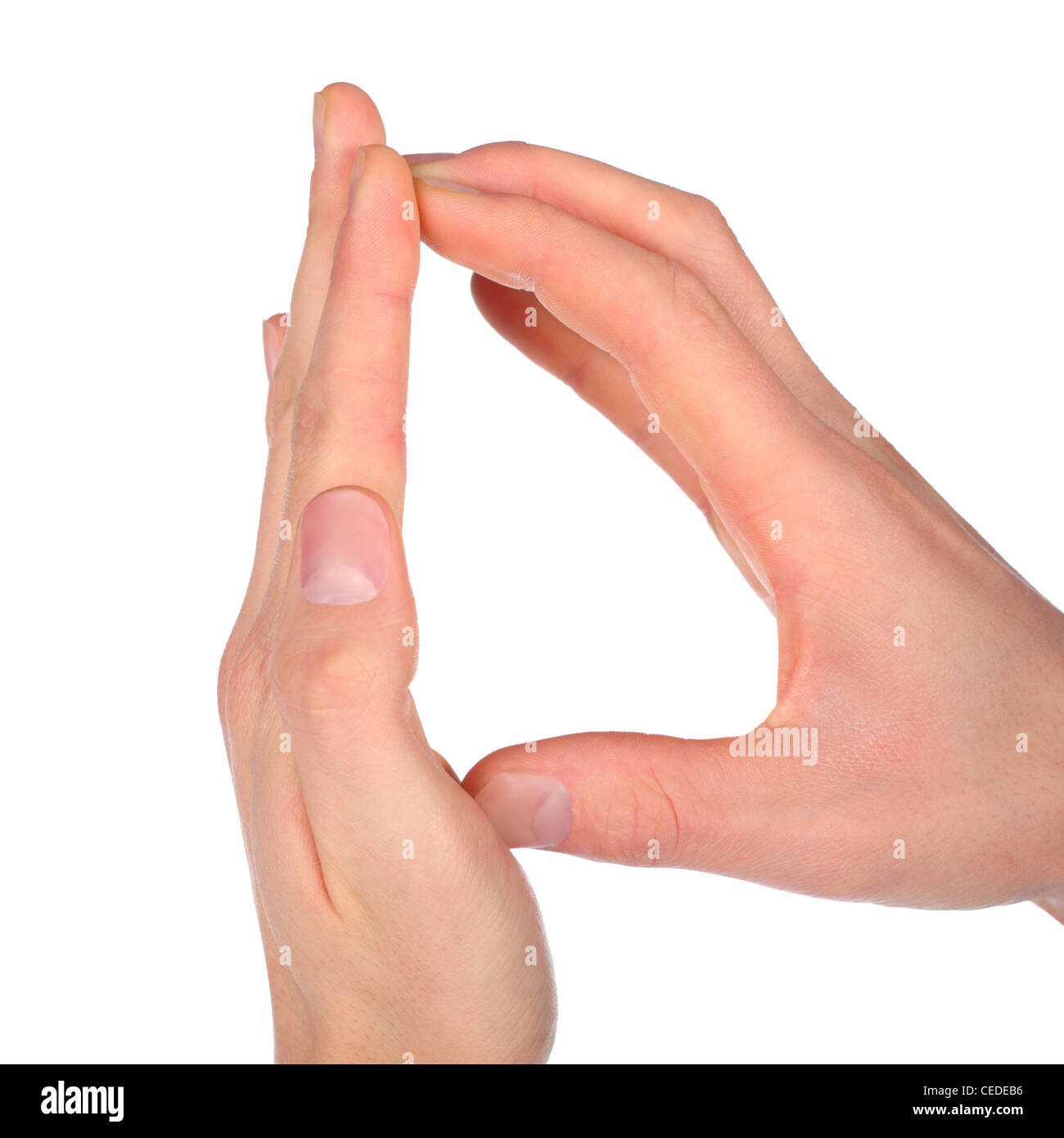 hand represent letter D from alphabet Stock Photo - Alamy