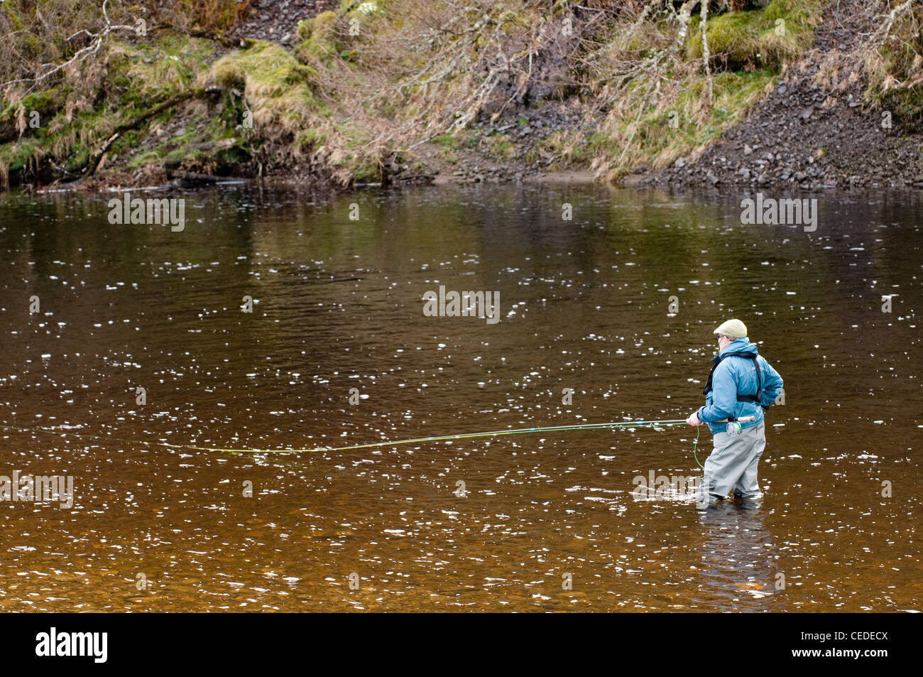 Fly fishing scottish river hi-res stock photography and images - Alamy