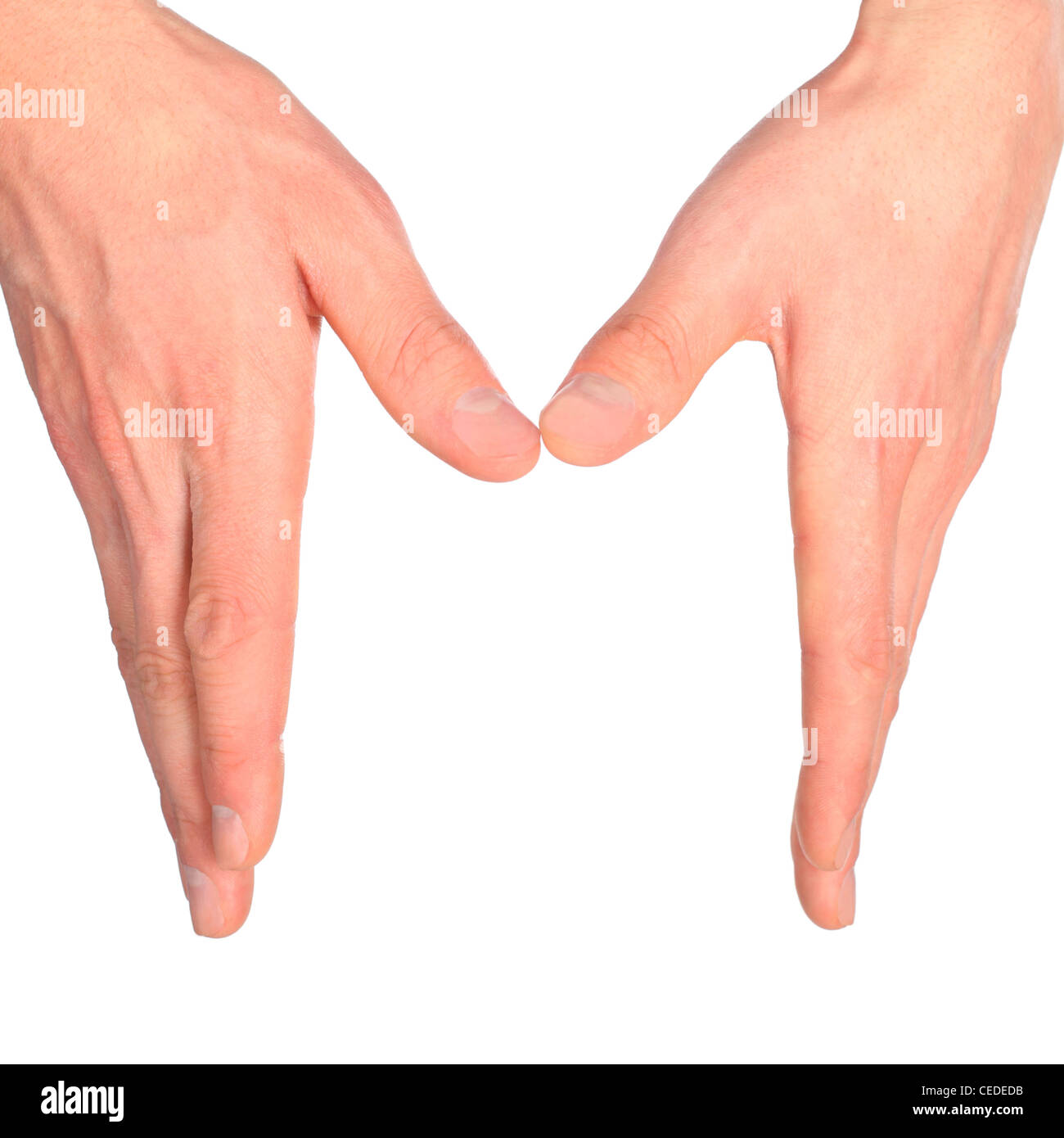 hands represents letter M from alphabet Stock Photo - Alamy